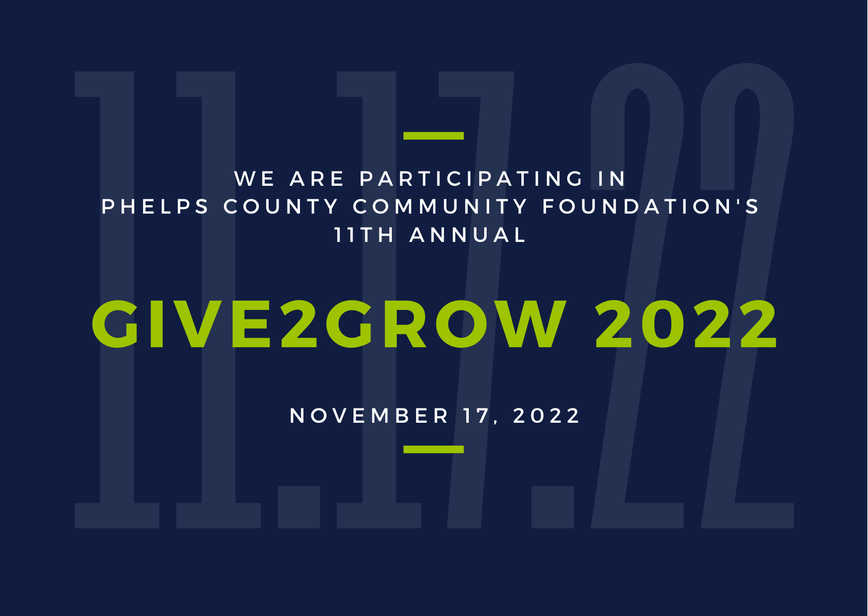give2GROW 11/17/2022 – giving day hosted annually by the Phelps County ...